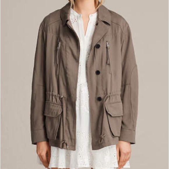 All Saints | Jackets & Coats | All Saints Brown Utility Jacket ...
